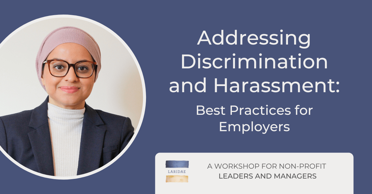 Community Learning Event: "Addressing Discrimination and Harassment ...